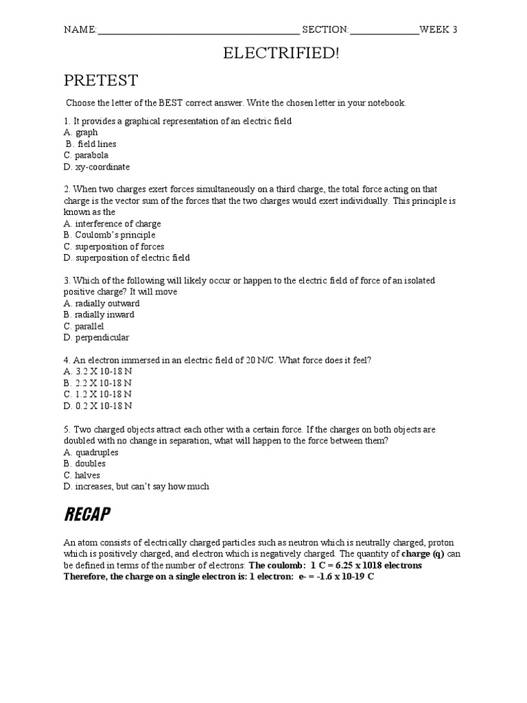 Physics 3 & 4 | PDF | Electric Field | Electric Charge