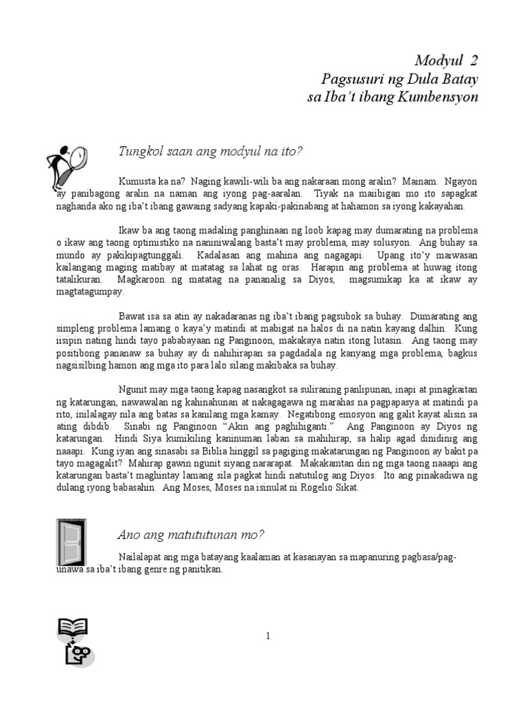 Modyul 2 Pagsusuri NG Dula Batay Sa Iba - T Ibang Kumbensyon | PDF
