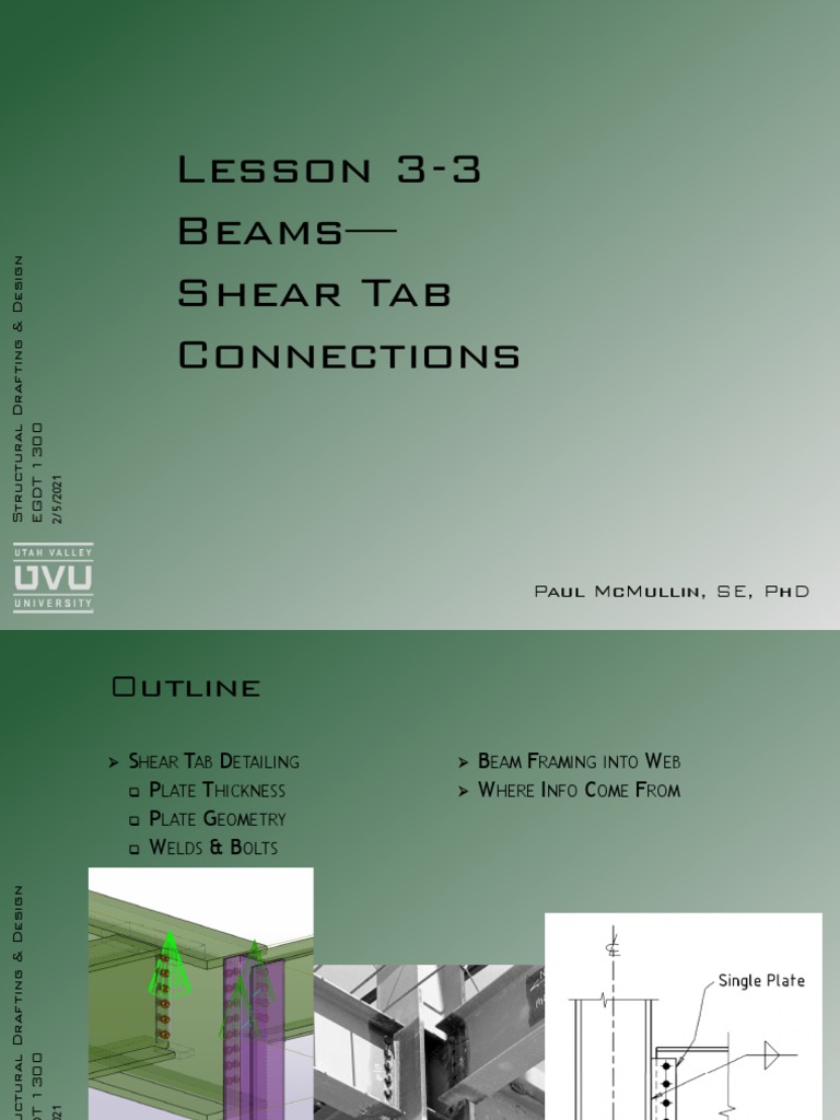 1300 3-3 Beams Shear Tabs | PDF