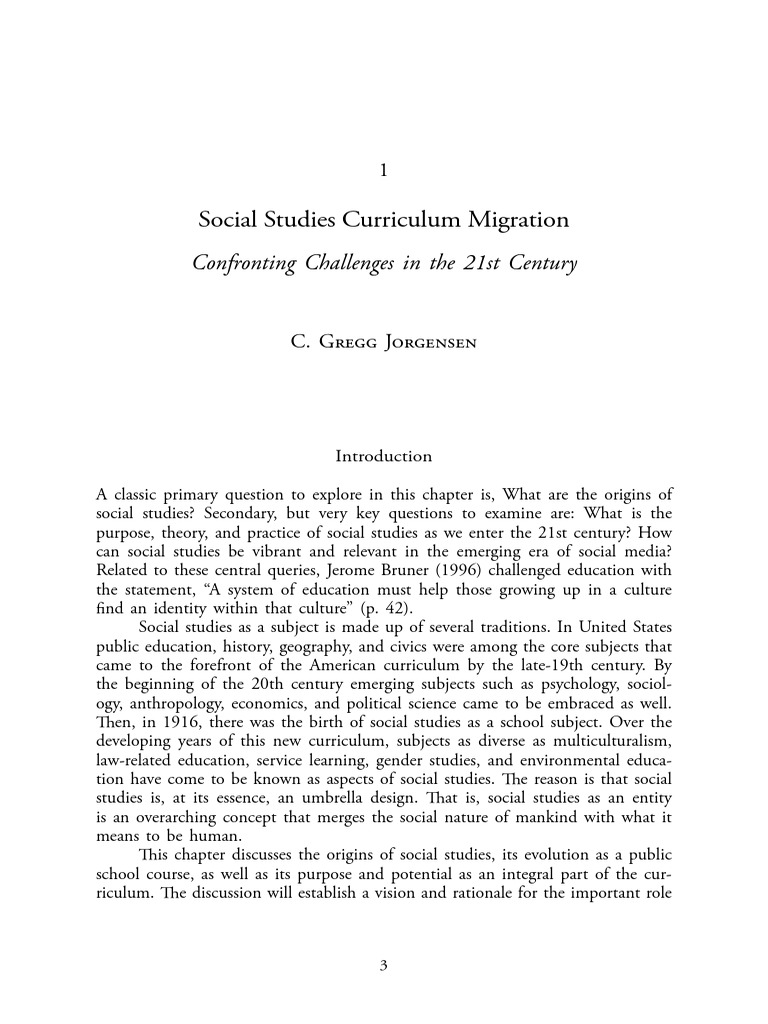The Social Studies Curriculum, 1 | PDF | John Dewey | Curriculum