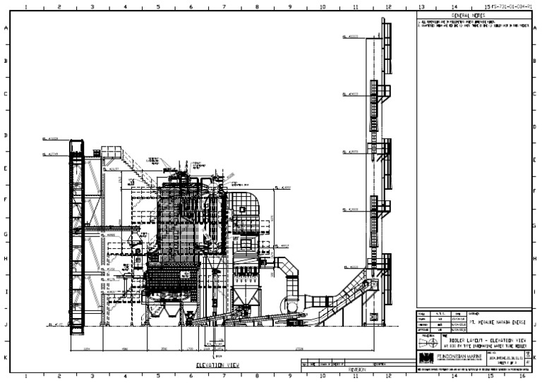 03.boiler Layout - Elevation View | PDF