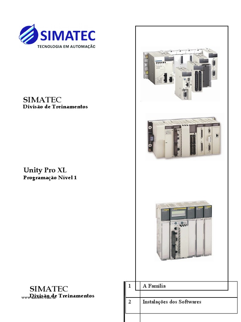 TREINAMENTO - UNITY SCHNEIDER - Inicial v2 | PDF | Controlador lógico ...