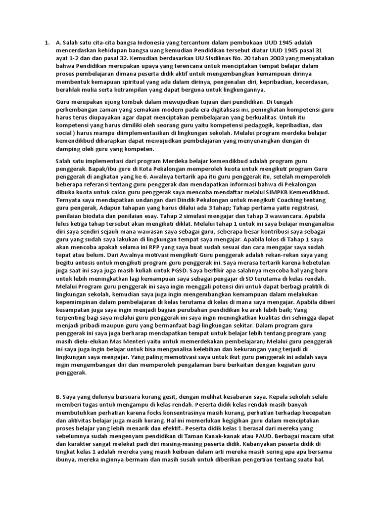 Esay CGP | PDF | Karier & Perkembangan | Pengembangan Diri