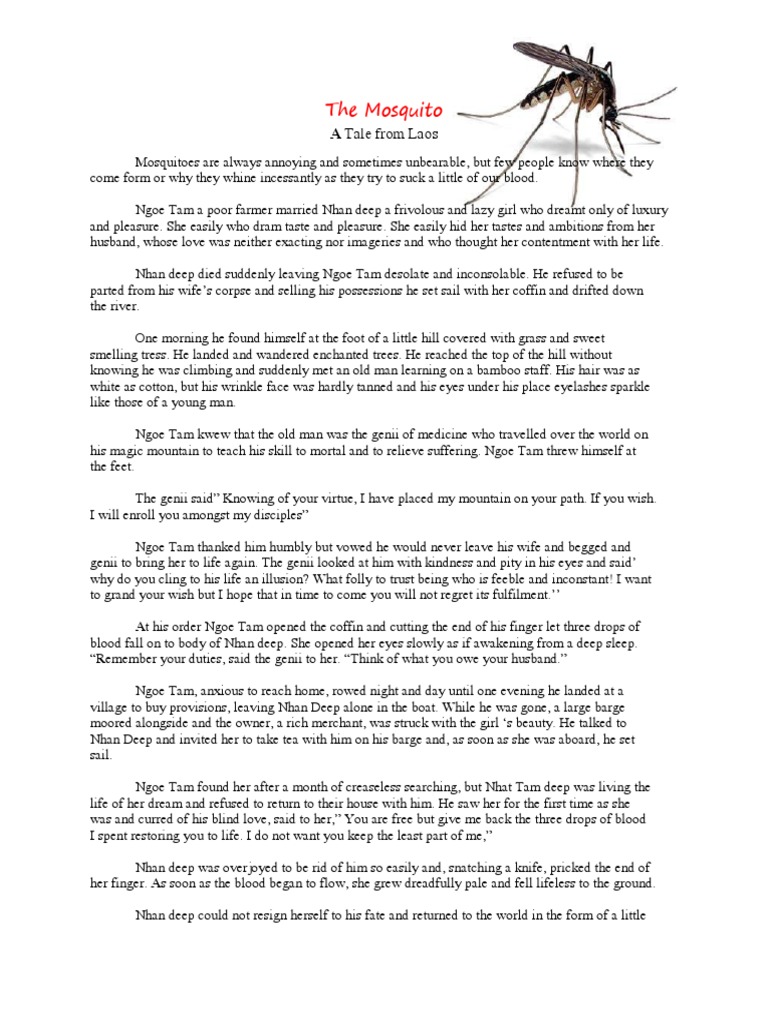 The Mosquito: A Tale From Laos | PDF