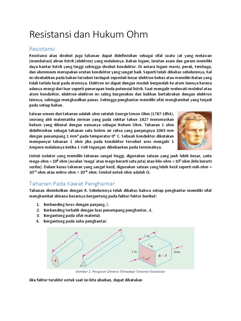 Resistansi Dan Hukum Ohm | PDF