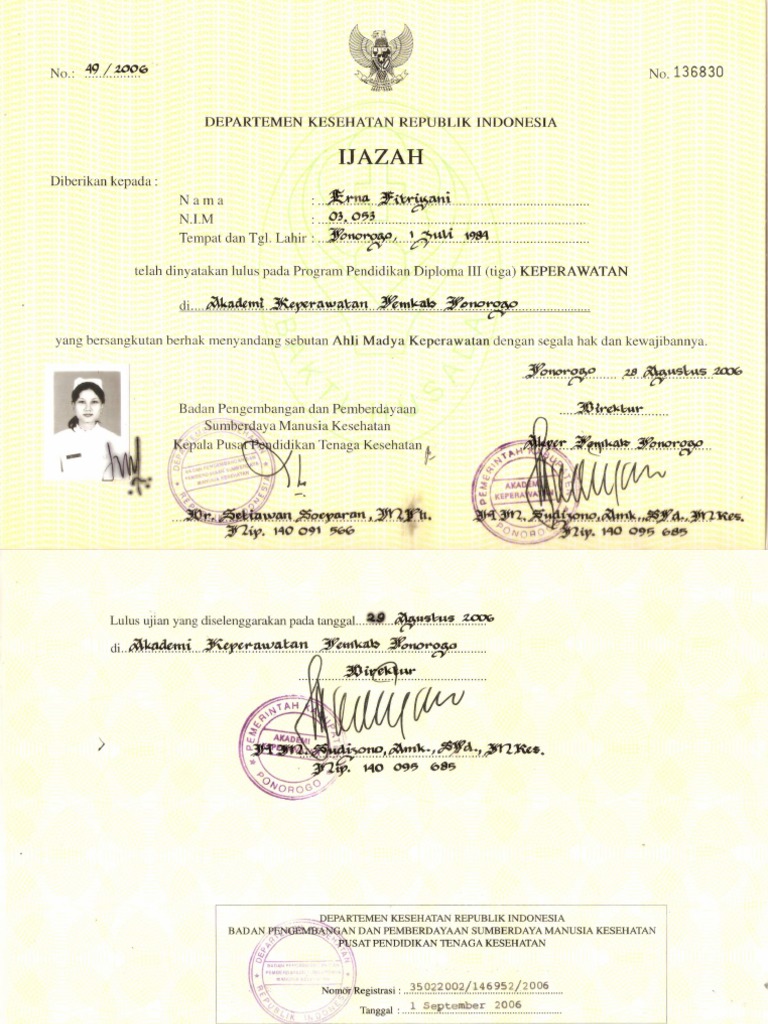 IJAZAH Erna | PDF