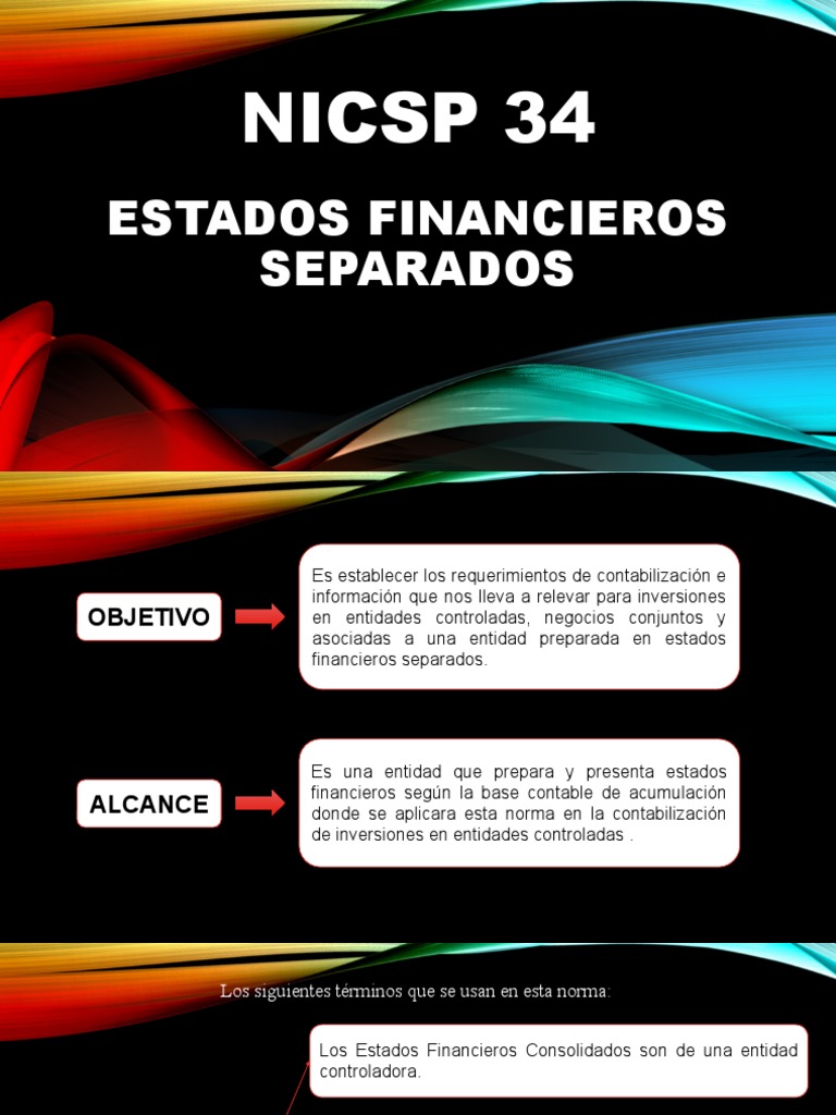 Nicsp 34 | PDF | Inversiones | Estado financiero