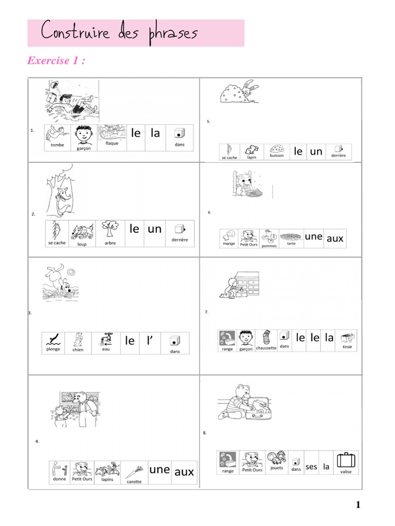 Construire Des Phrases | PDF