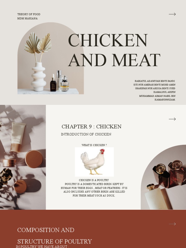 Chicken and Meat: Theory of Food MDM Mariana | PDF | Meat | Chicken