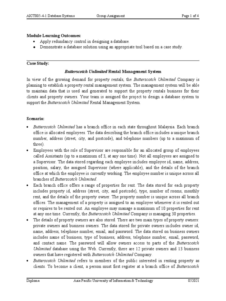 01-DAS Assignment Question - UCDF2007SE | PDF | Databases | Data Management Software