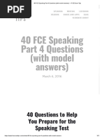 Fce Speaking Cards | PDF | Languages