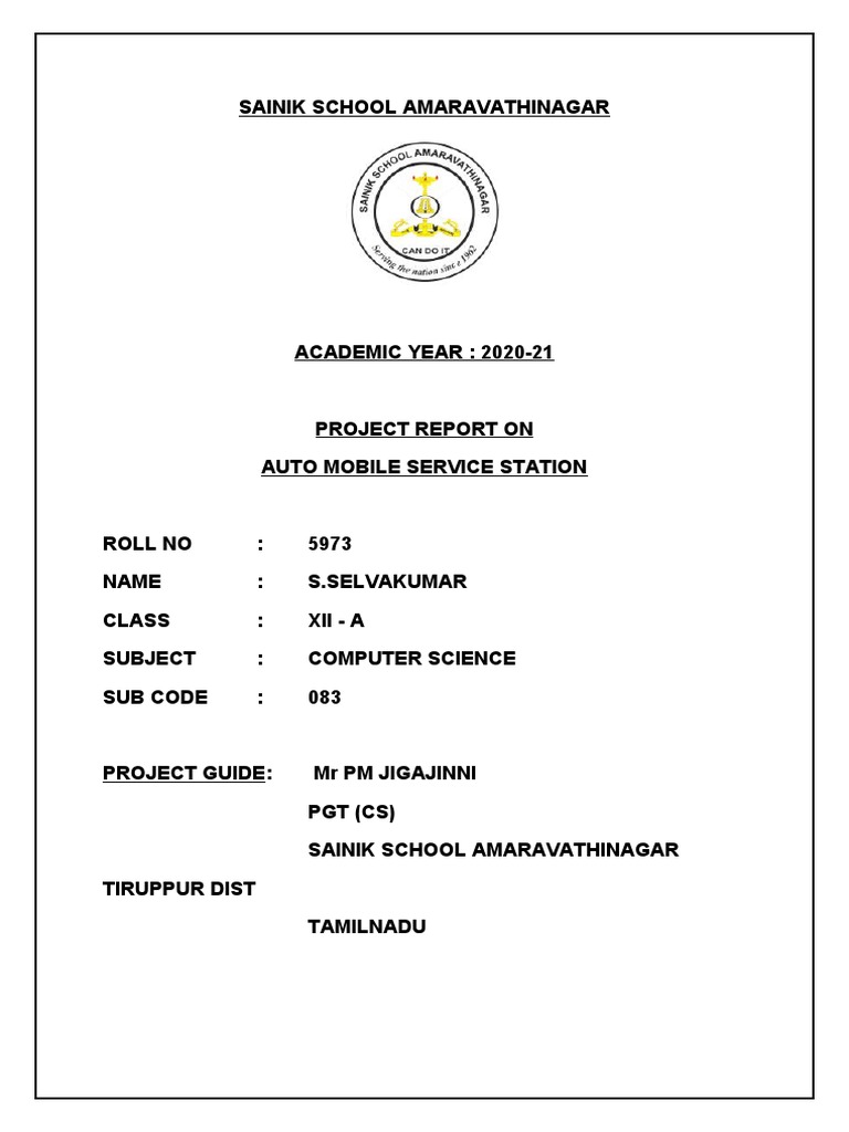 Auto Mobile Service Station | PDF | Software Testing | Top Down And ...