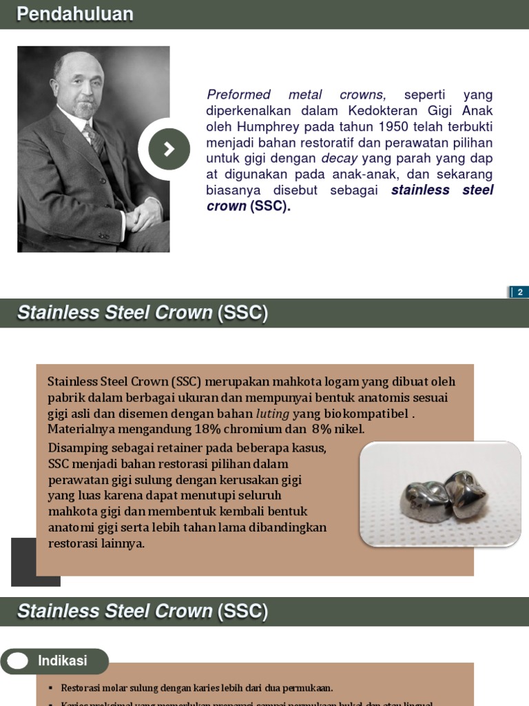 Preformed Metal Crowns,: Crown (SSC) | PDF