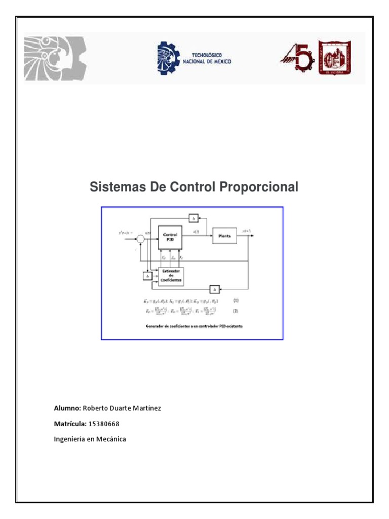 Control Proporcional en Sistemas de Control | PDF | Sistema de control ...