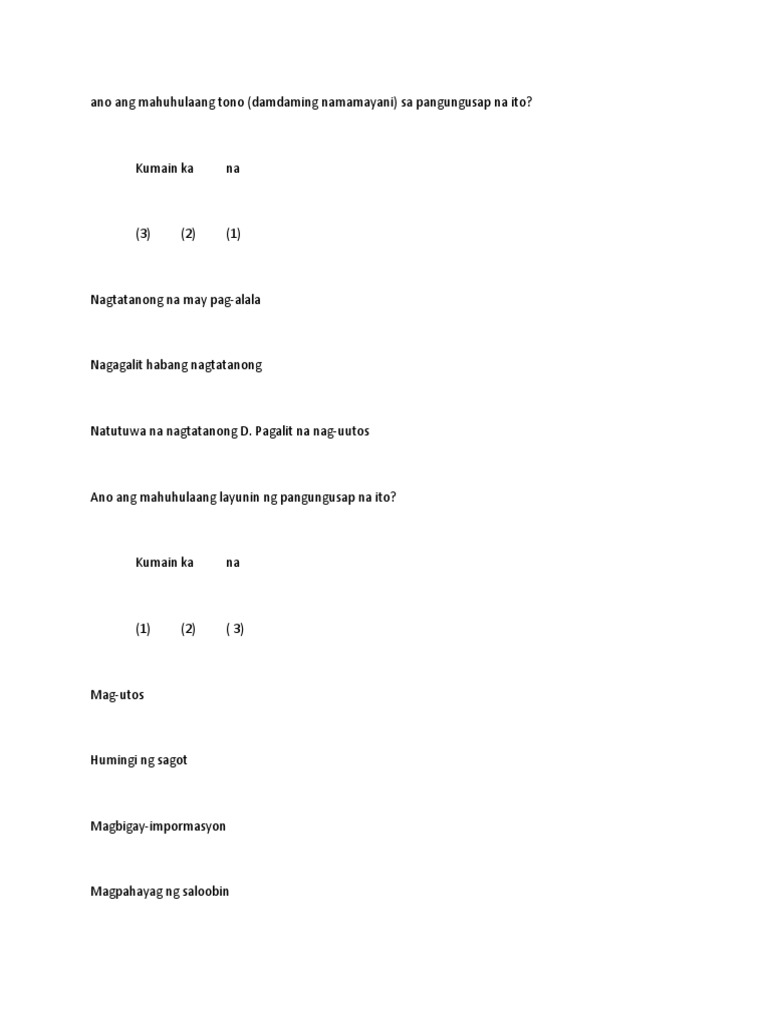 Ano Ang Mahuhulaang Tono | PDF