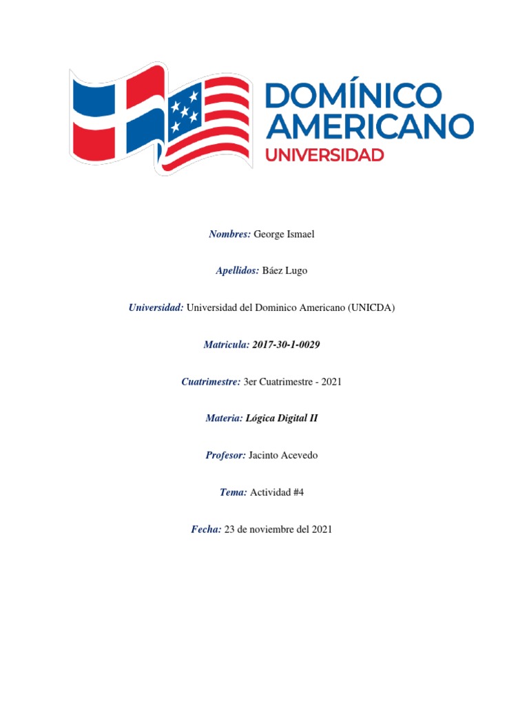 Actividad#4 George Baez | PDF | Decimal codificado en binario | Aritmética