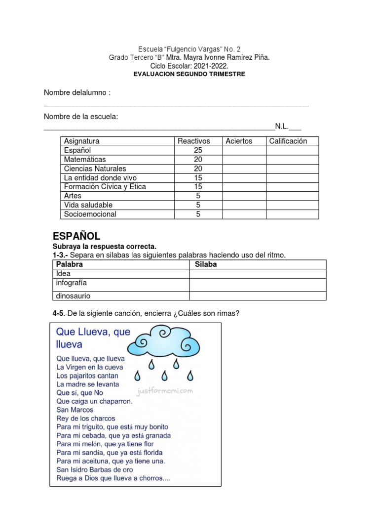 EXAMEN 2do Trimestre 3ro B Mayra | PDF | Masa | Volumen