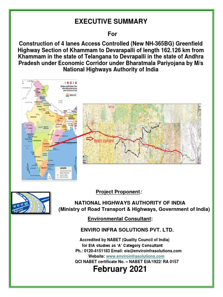 Development of a 162.126 km, 4-Lane Access Controlled Greenfield ...