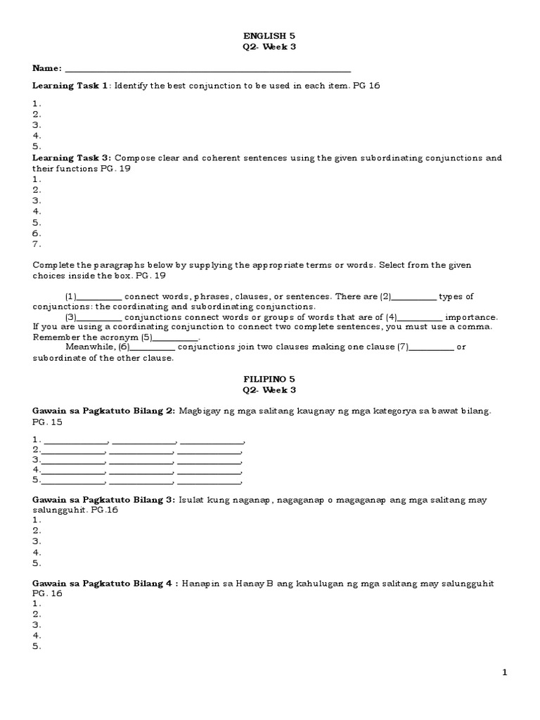 Activity Sheets Q2W3 | PDF
