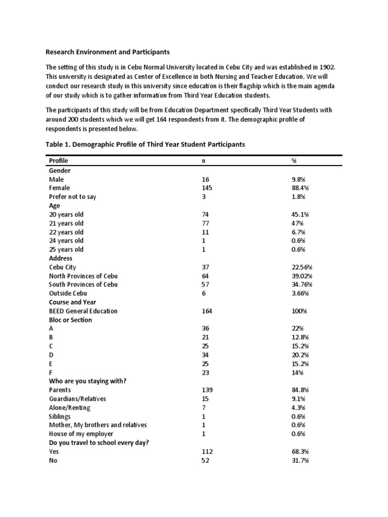 Research Environment and Participants | PDF | Computing