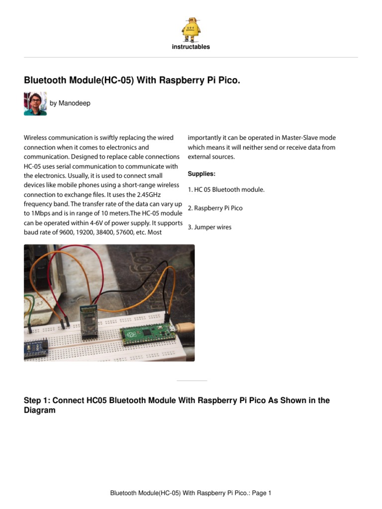 Bluetooth ModuleHC 05 With Raspberry Pi Pico | PDF | Business | Computers