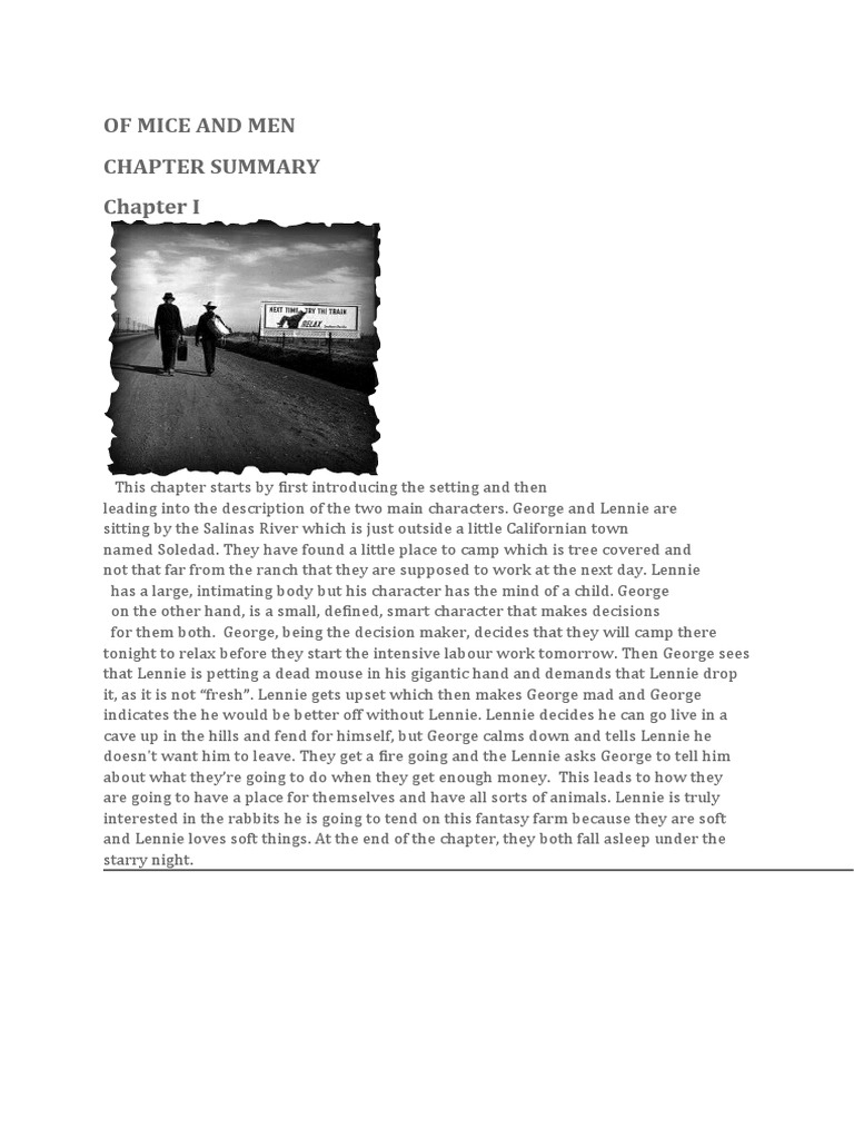 Of Mice and Men Chapter Summary | PDF