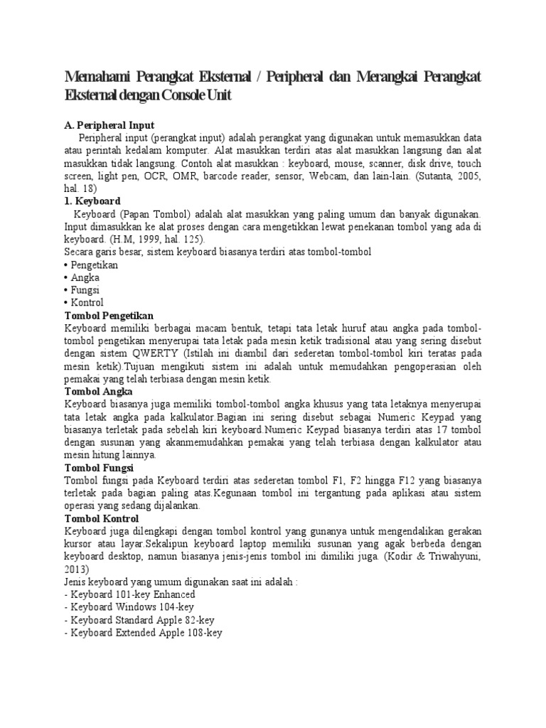 Memahami Perangkat Eksternal | PDF