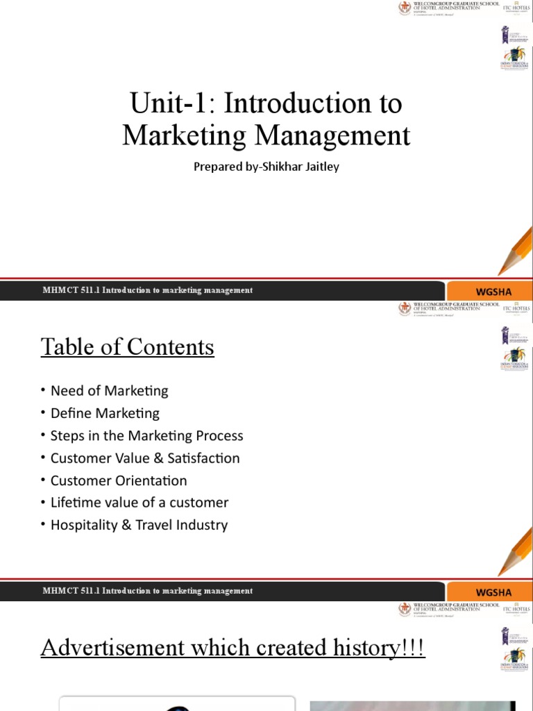 UNIT 01-Introduction To Marketing Management | Download Free PDF ...