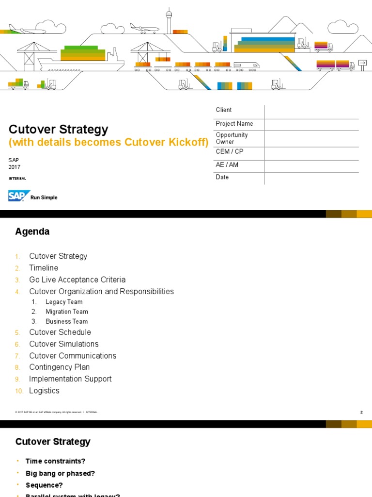 SAP Cutover Activities | PDF