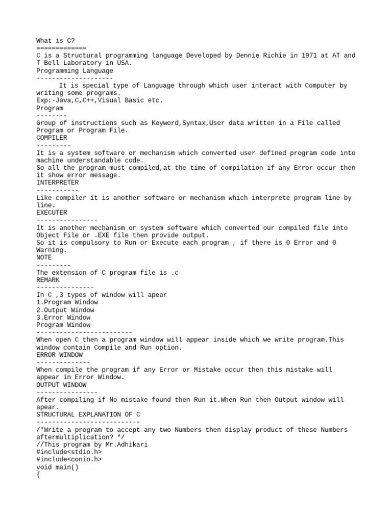 CBasic | PDF | Parameter (Computer Programming) | Pointer (Computer Programming)