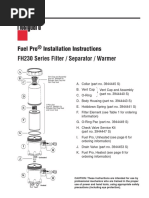 Fuel Pro Installation Instructions FH230 Series Filter / Separator ...