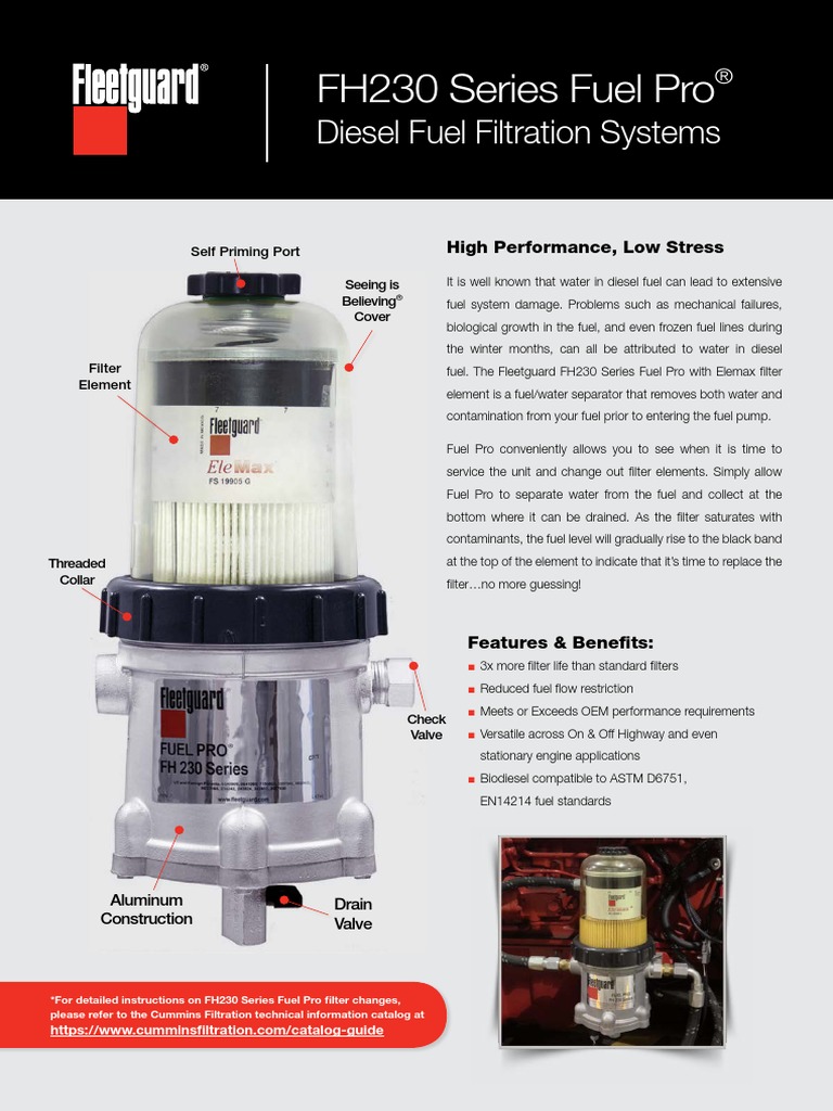 Fuel Pro Fleetguard Flyer LT32559AU-FH230-Series | PDF | Diesel Engine ...