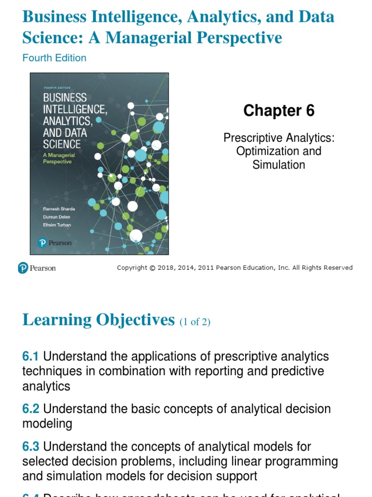 3510-6510 - Ch6 Prescriptive Analytics | PDF | Monte Carlo Method | Mathematical Optimization