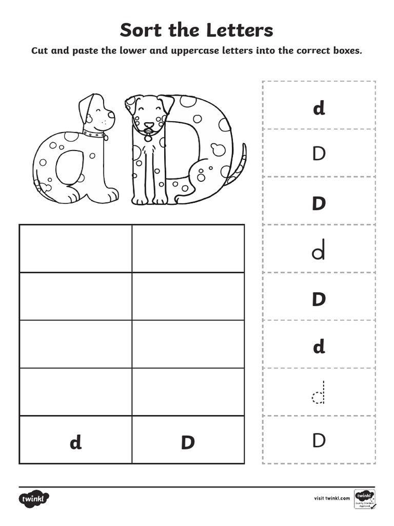Sort The Letter D | PDF