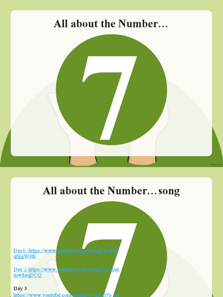All about the Number 7 Song | PDF