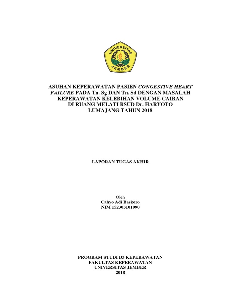 Kti Cahyo Ab Sudah Revisi (1) Contoh Case Report 1 | PDF