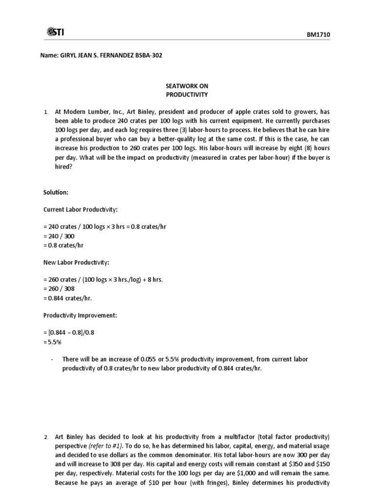 01_Activity_1 | PDF | Lumber | Secondary Sector Of The Economy