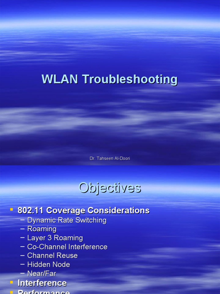 WLAN Troubleshooting Guide | PDF | Ieee 802.11 | Wireless Lan