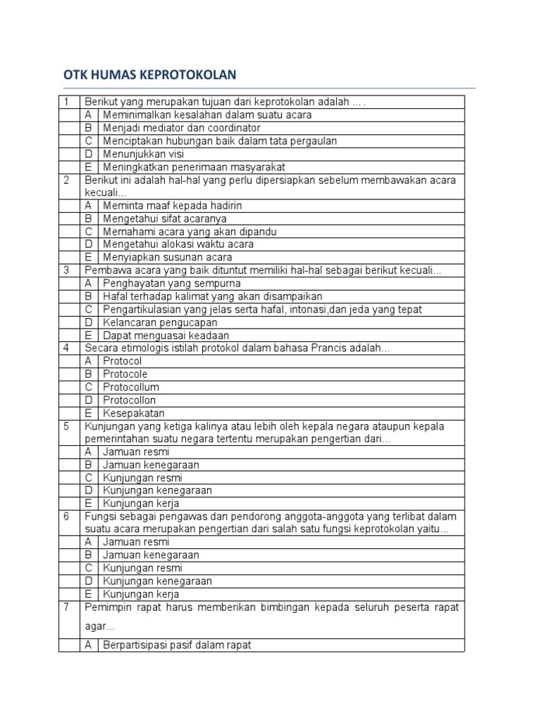 Latihan Genap Humas Bu Asih | PDF