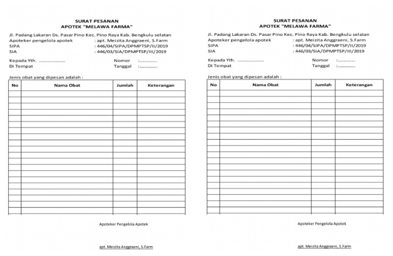 Nota Apotek Pino | PDF