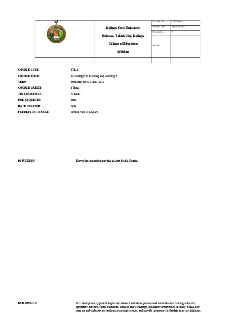 Kalinga State University Bulanao, Tabuk City, Kalinga College of ...