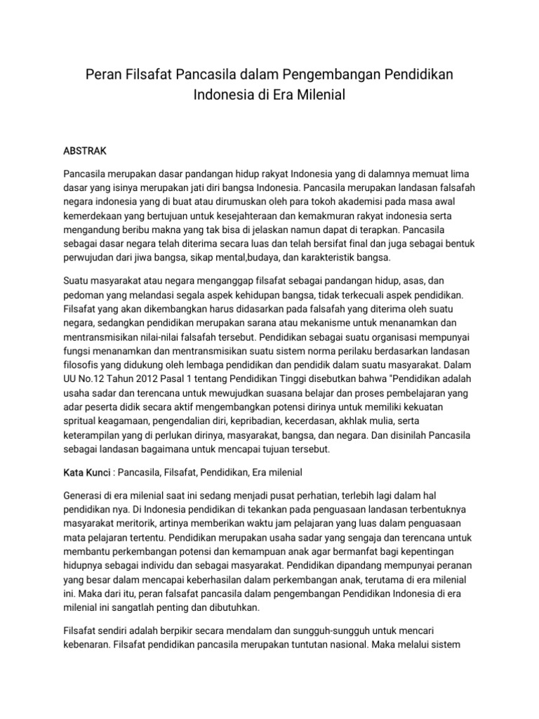 Tugas Artikel Pancasila - Rava Navisha - 2115013080 | PDF Tugas Artikel Pancasila - Rava Navisha - 2115013080 | PDF