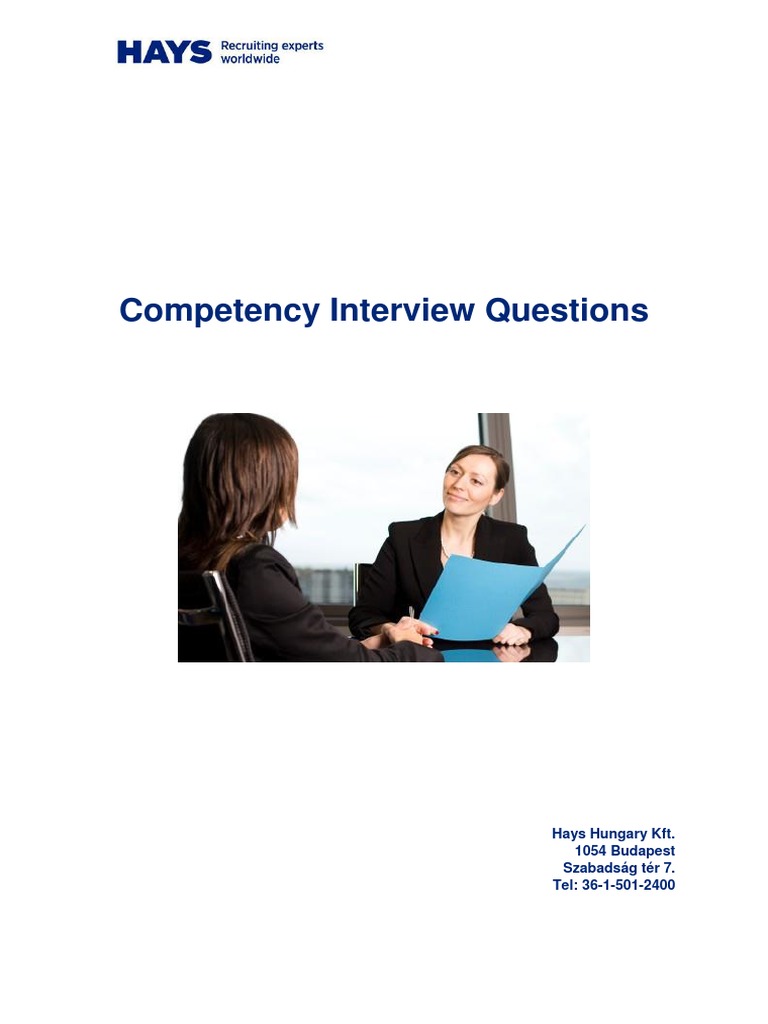 Hays Competency Interview Questions | PDF | Experience | Creativity