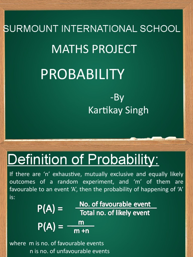 Maths Project: Surmount International School | PDF | Probability ...