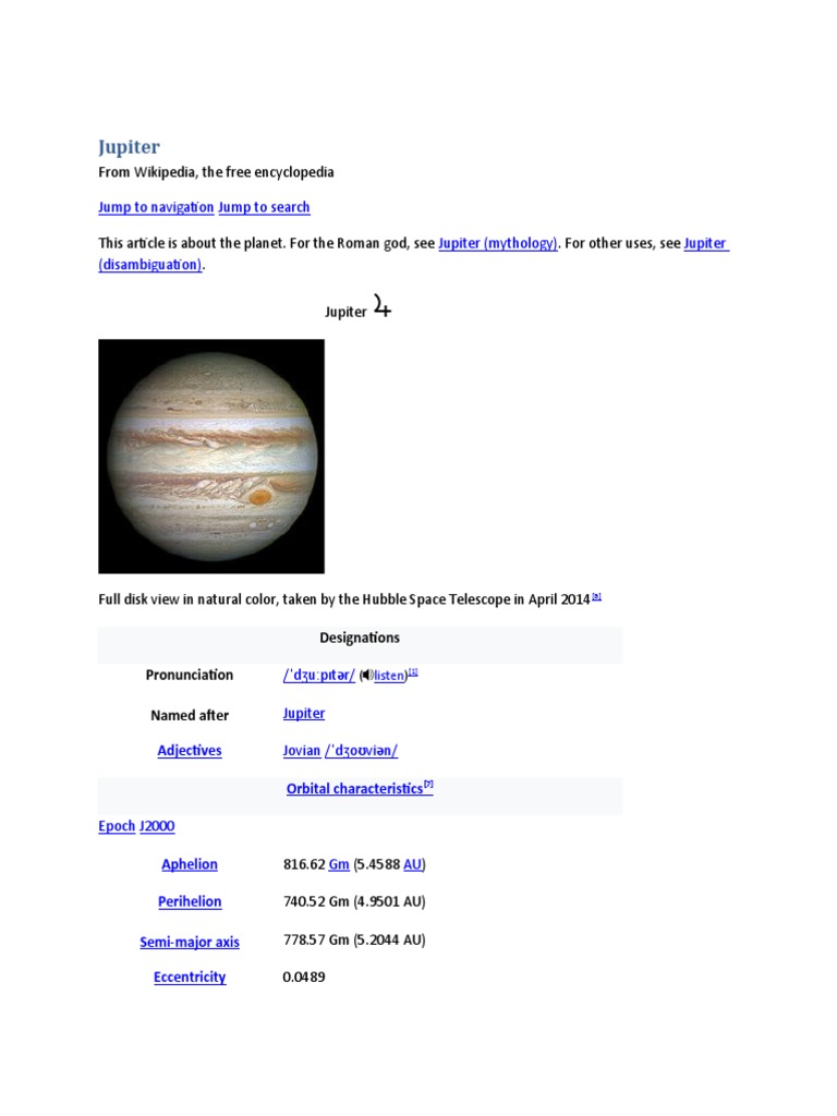 Jupiter | PDF | Jupiter | Sun