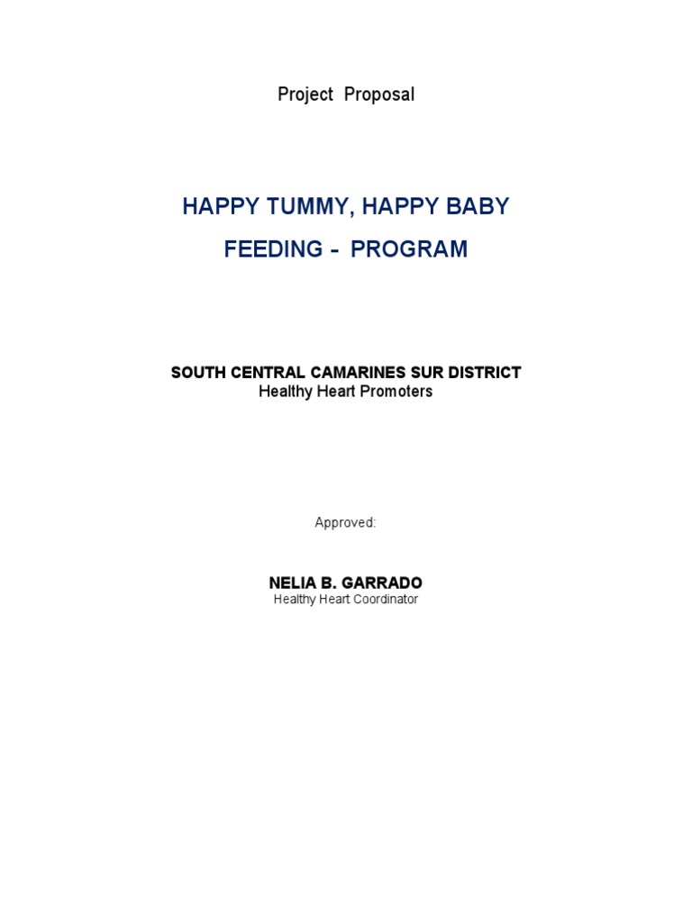 Project Proposal for a Nutrition Feeding and Health Education Program ...