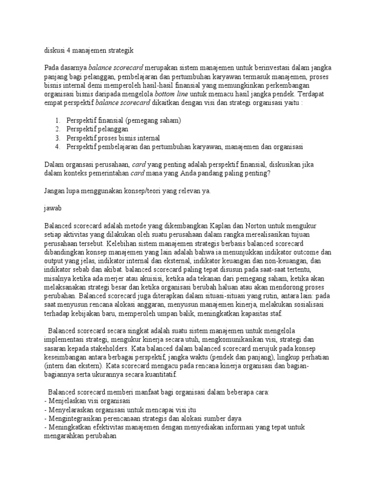 Diskusi | PDF | Karier & Perkembangan | Bisnis