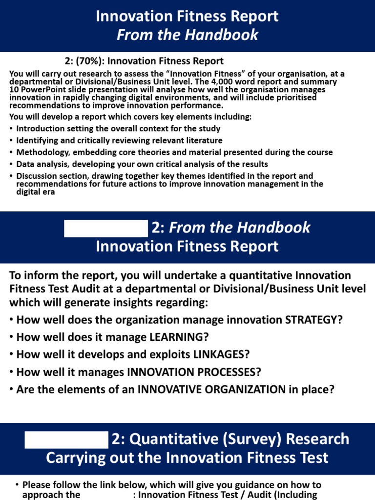 From The Handbook: Innovation Fitness Report | PDF | Interview ...