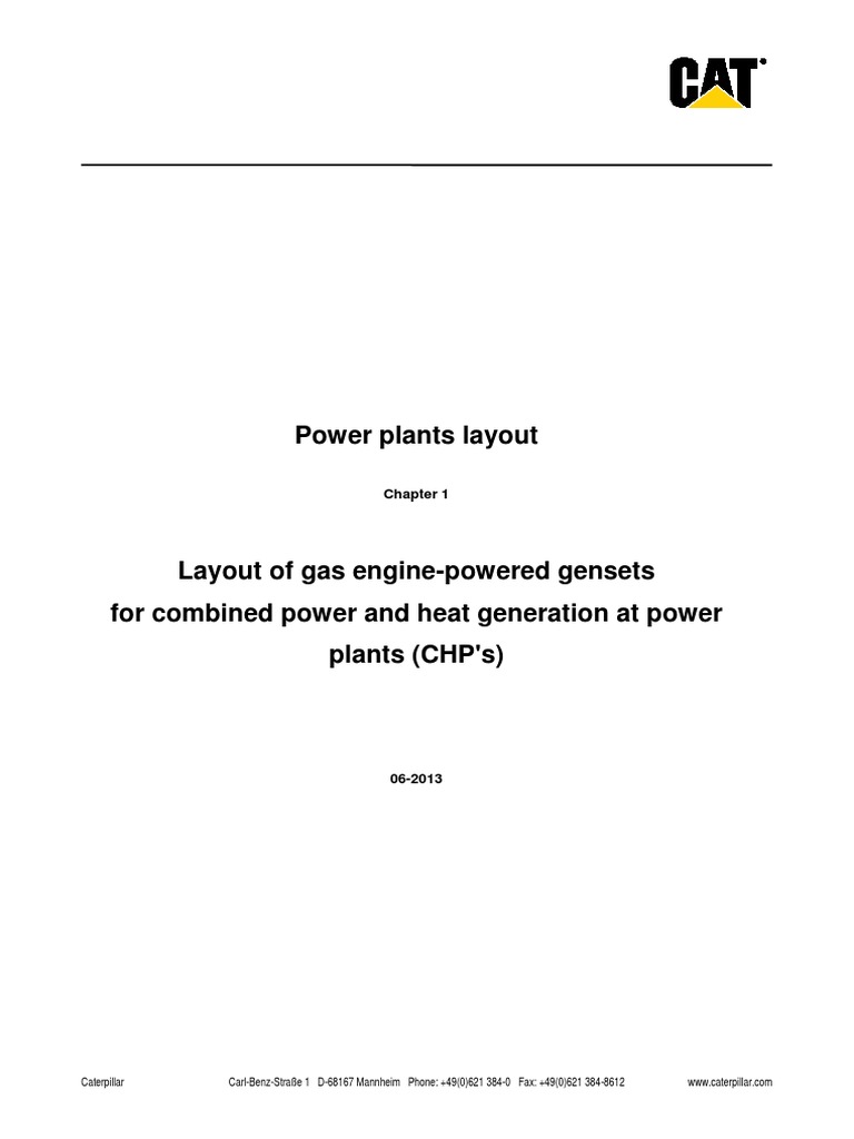 CAT Power Plants Layout CAT | PDF | Engines | Cogeneration
