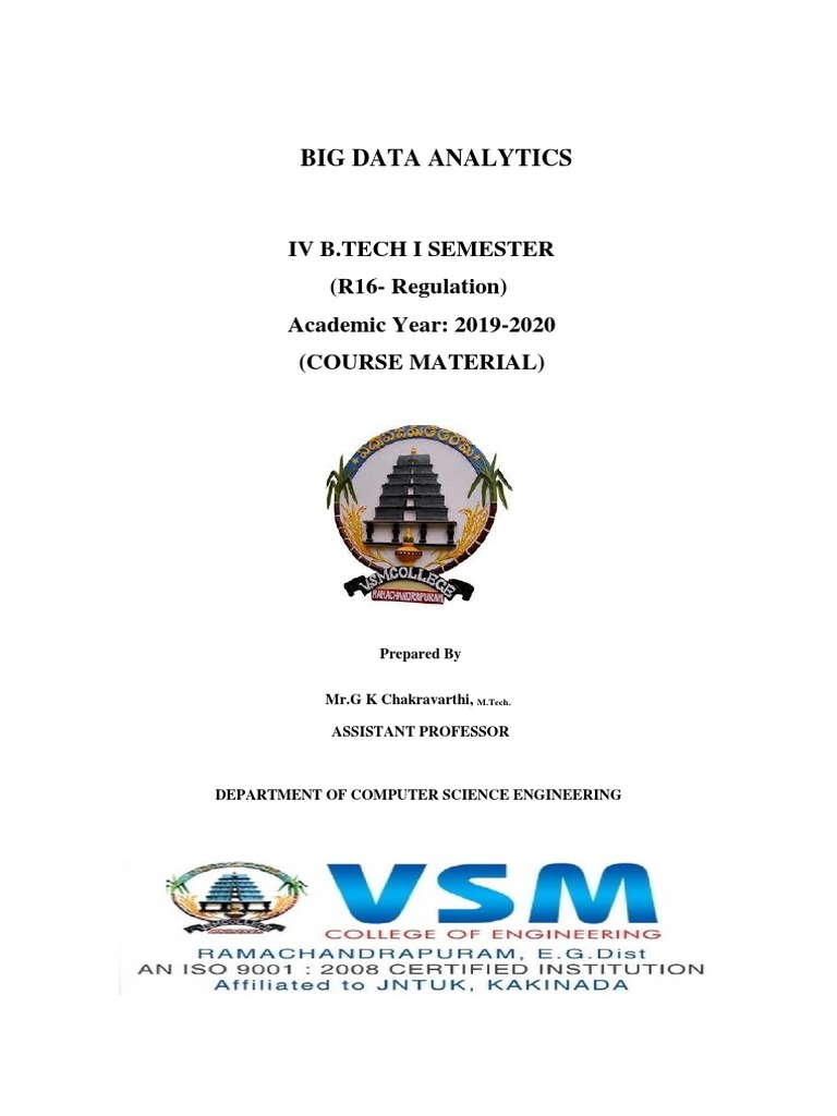BIG DATA ANALYTICS: HADOOP AND BIG DATA UNIT-I DATA STRUCTURES IN JAVA | PDF | Apache Hadoop ...